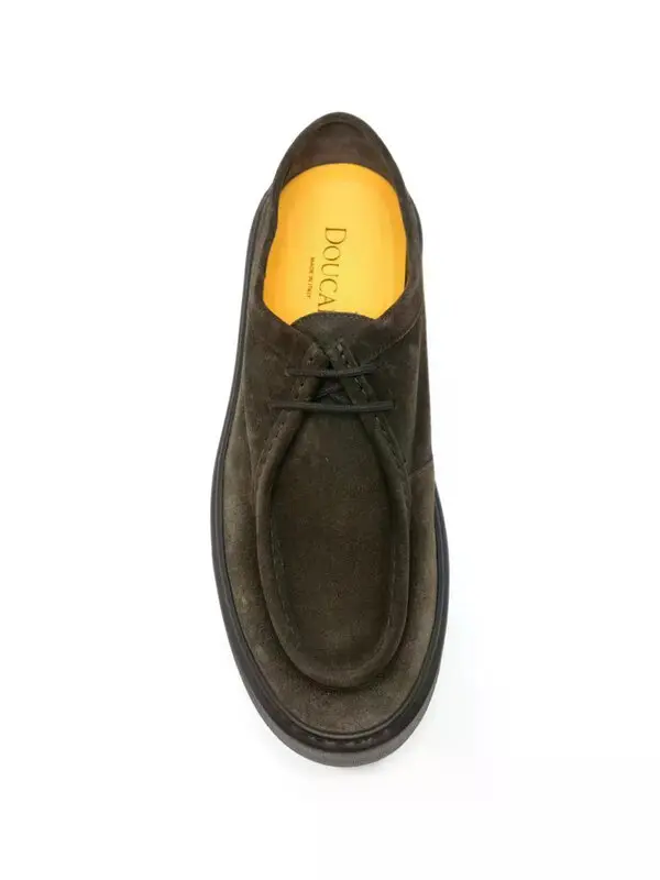DOUCAL'S Lace-up Suede Loafers