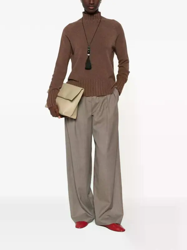 VELA SHOP Ribbed-knit High-neck Sweater