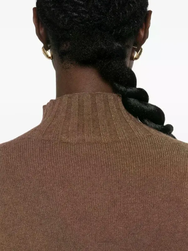 VELA SHOP Ribbed-knit High-neck Sweater