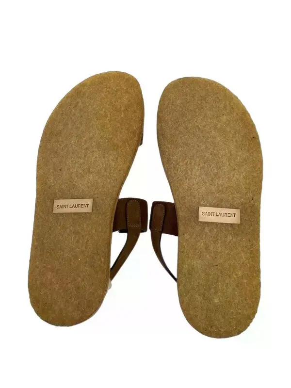 Saint Laurent Shearling-lined Slingback Sandals
