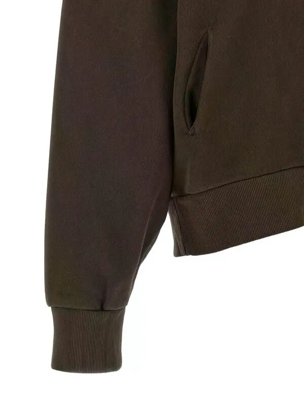 ENTIRE STUDIOS Zipped Oversized Hoodie - Brown