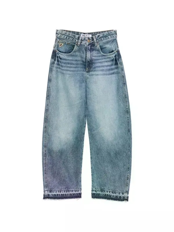 LOIS Faded Raw-cut Jeans - Blue