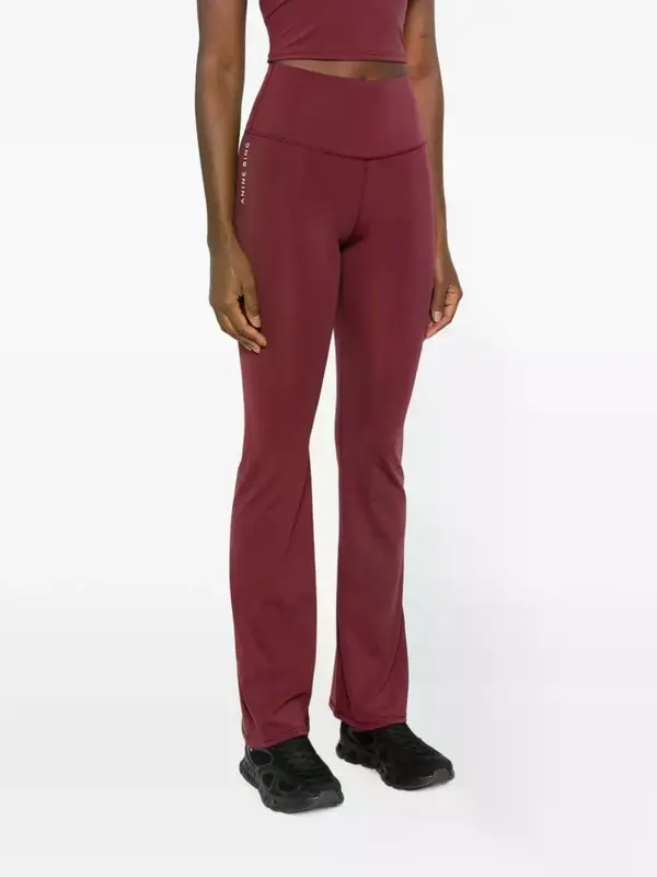 ANINE BING Logo-print Flared Leggings
