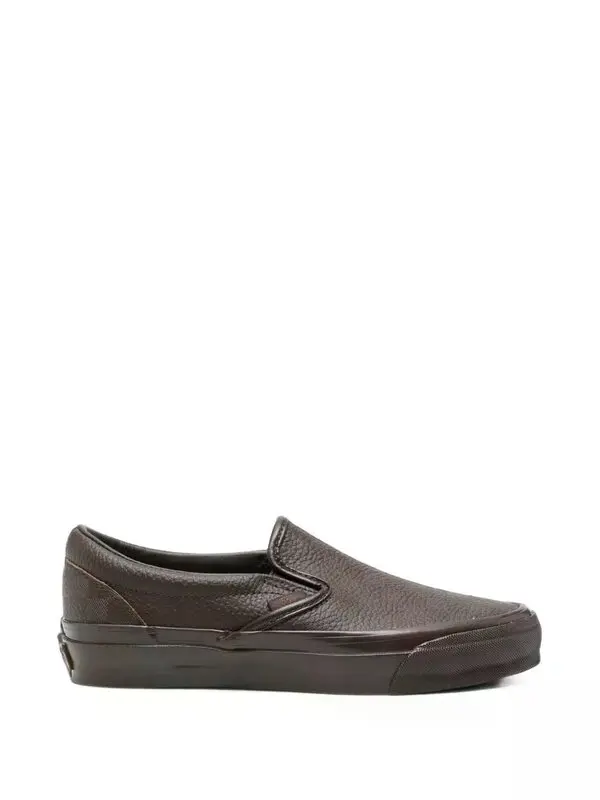 VANS Check-pattern Leather Sneakers - Brown
