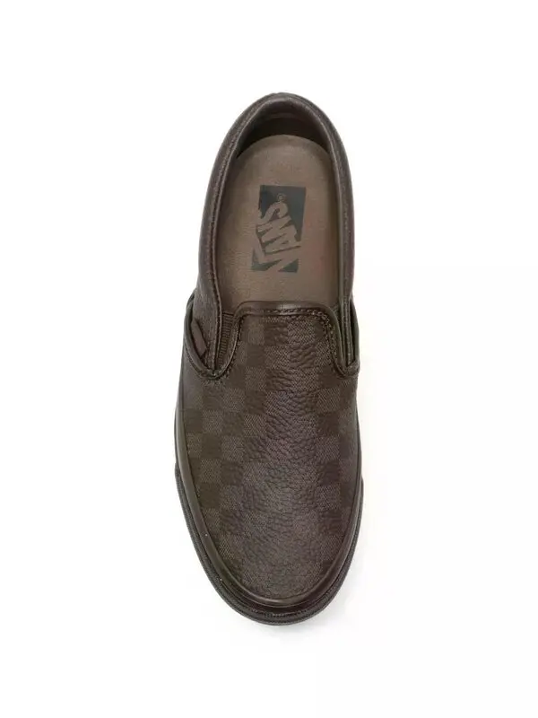 VANS Check-pattern Leather Sneakers