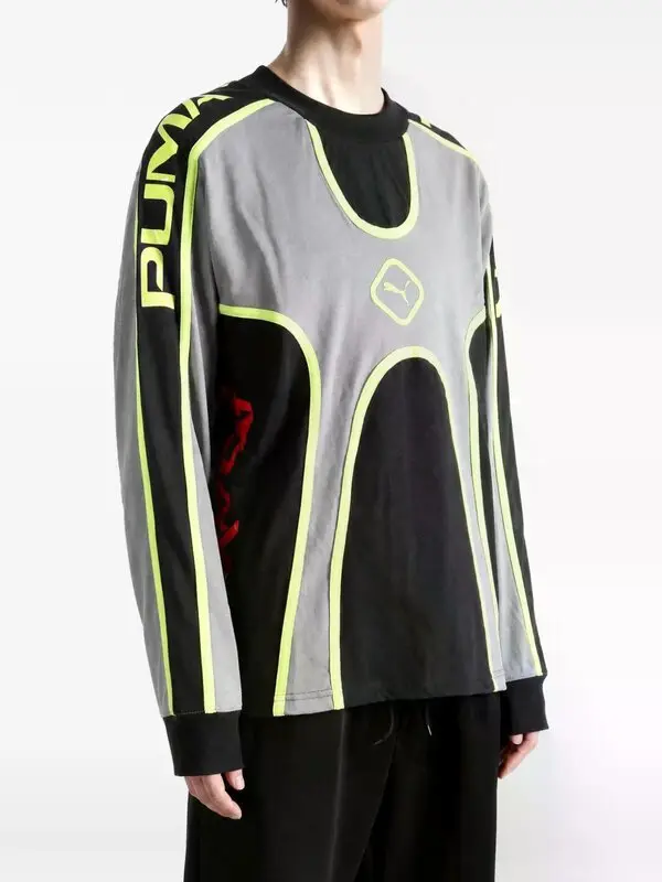 PUMA X A$ap Rocky Logo-print Panelled Sweatshirt - Grey