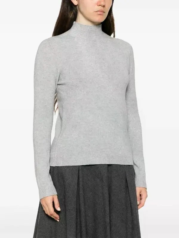 VELA SHOP High-neck Rib-trimmed Sweater