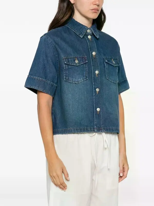MAISON123 Short-sleeve Denim Shirt