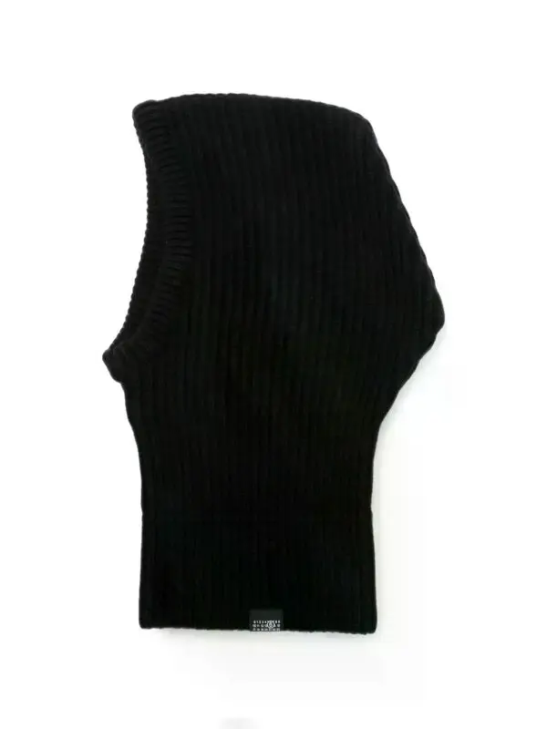 MAISON MARGIELA Ribbed-knit Balaclava - Black