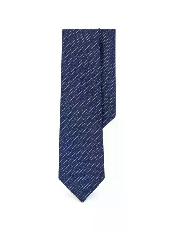 Boggi Milano Tie Jacquard Micro Polka Dot Pattern Silk