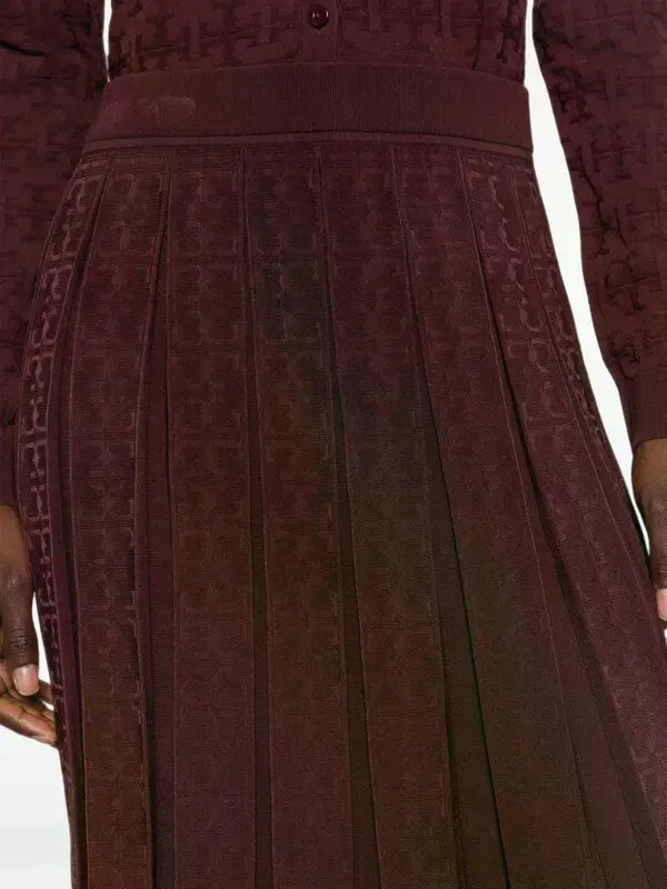Tory Burch Logo-monogram Pleated Midi Skirt