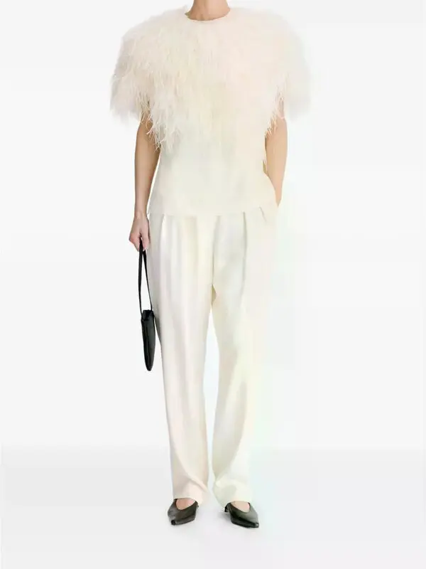 Loulou De Saison Iona Feather-trim Blouse