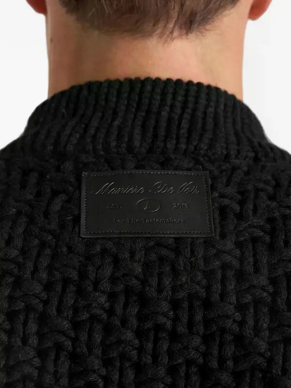 Manière De Voir Darel In Wool Knit Bomber Jacket