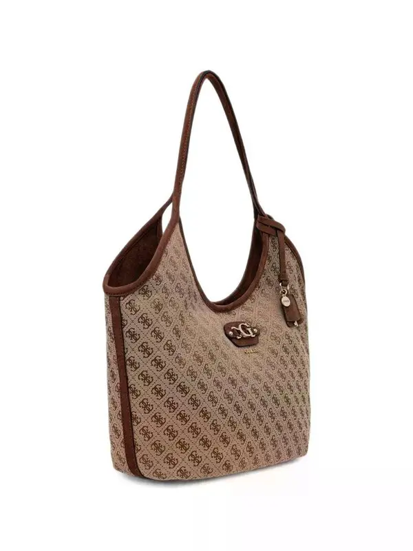 Guess Samantha Monogram-print Logo-plaque Tote Bag