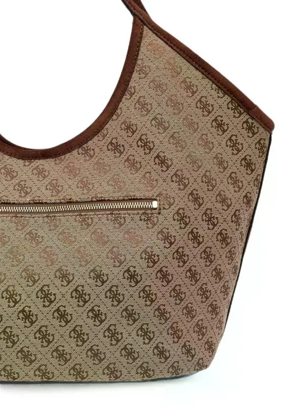 Guess Samantha Monogram-print Logo-plaque Tote Bag