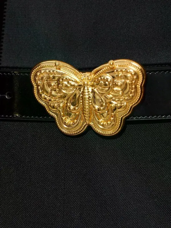 Valentino Garavani Butterfly-buckle Leather Belt