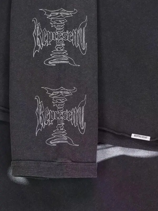 REPRESENT Mh Logo-print Long-sleeve T-shirt