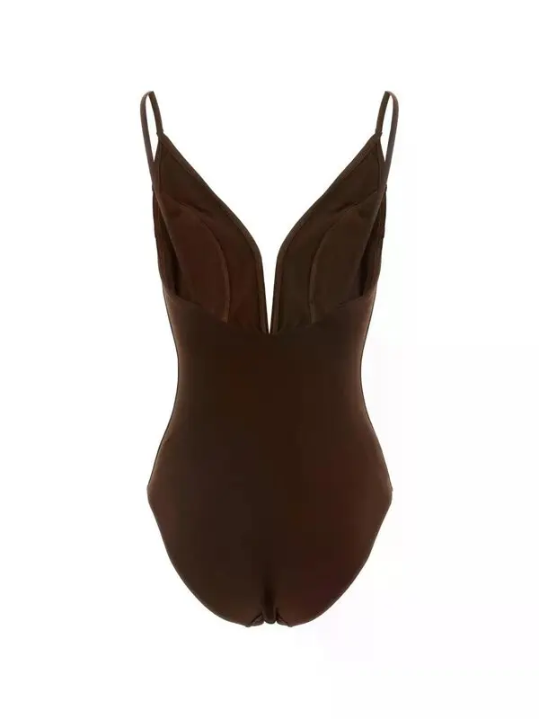 ERES Galbe V-neck Swimsuit - Brown