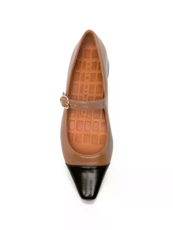 Chie Mihara Buckle-strap Ballet Flats - Brown