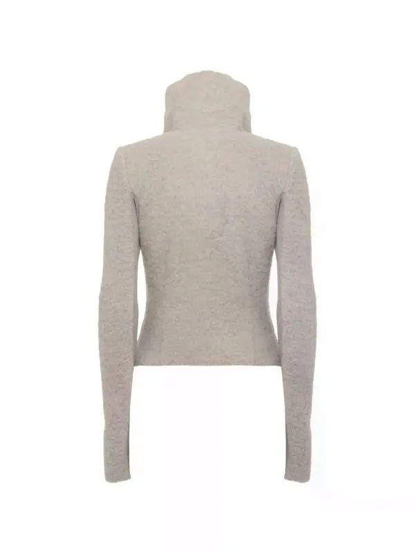 Rick Owens High-neck Biker Jacket - Grey