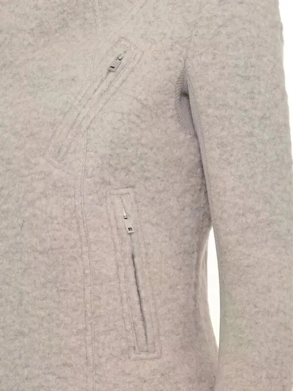 Rick Owens High-neck Biker Jacket - Grey