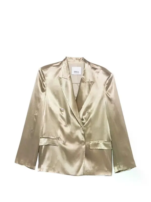 Erika Cavallini Double-breasted Satin Jacket