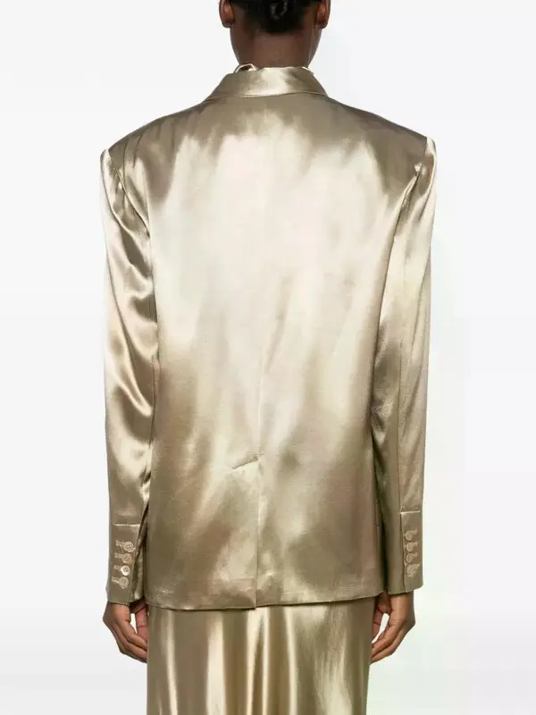 Erika Cavallini Double-breasted Satin Jacket