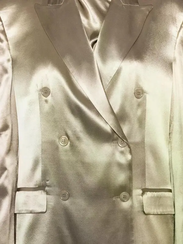 Erika Cavallini Double-breasted Satin Jacket