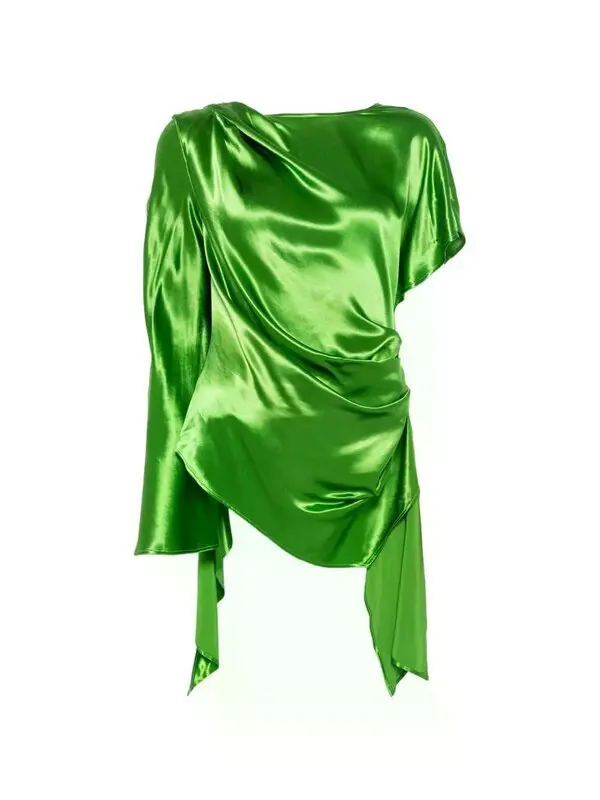 Erika Cavallini Draped Asymmetric Blouse