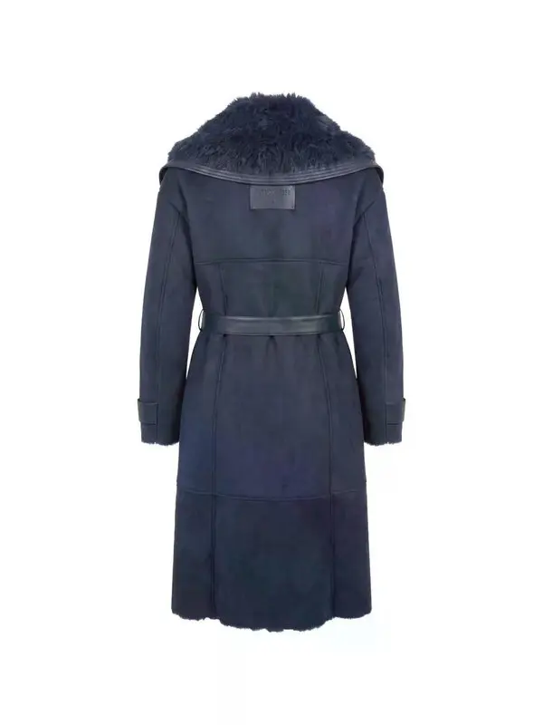Patrizia Pepe Belted Shearling Coat