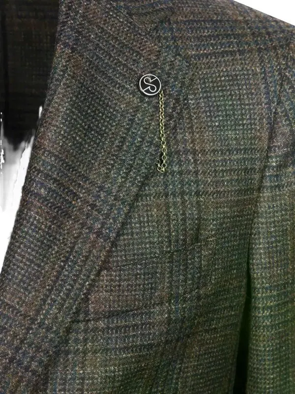SANTANIELLO Prince Of Wales Check Blazer