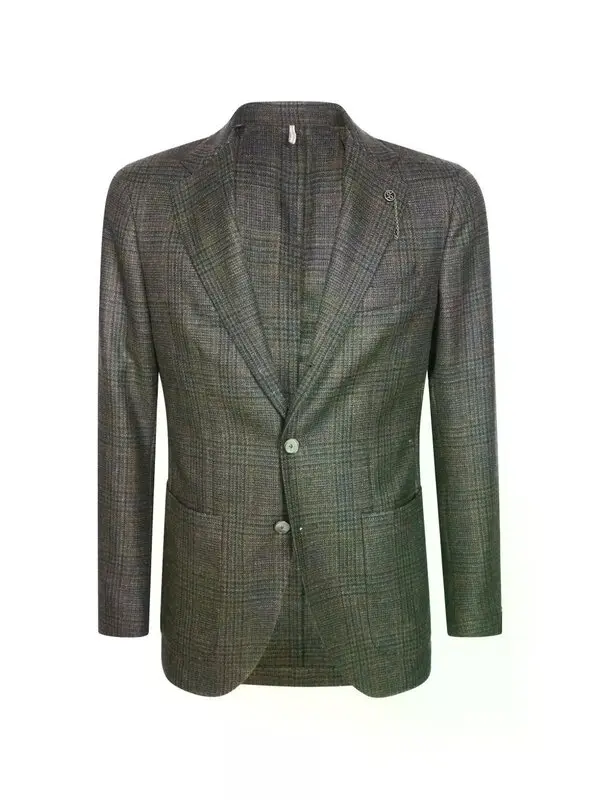 SANTANIELLO Prince Of Wales Check Blazer