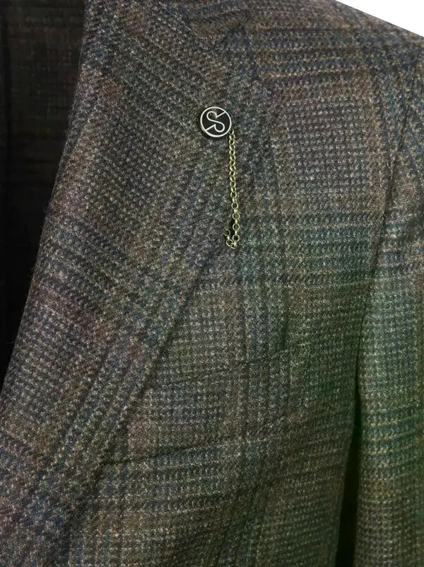 SANTANIELLO Prince Of Wales Check Blazer