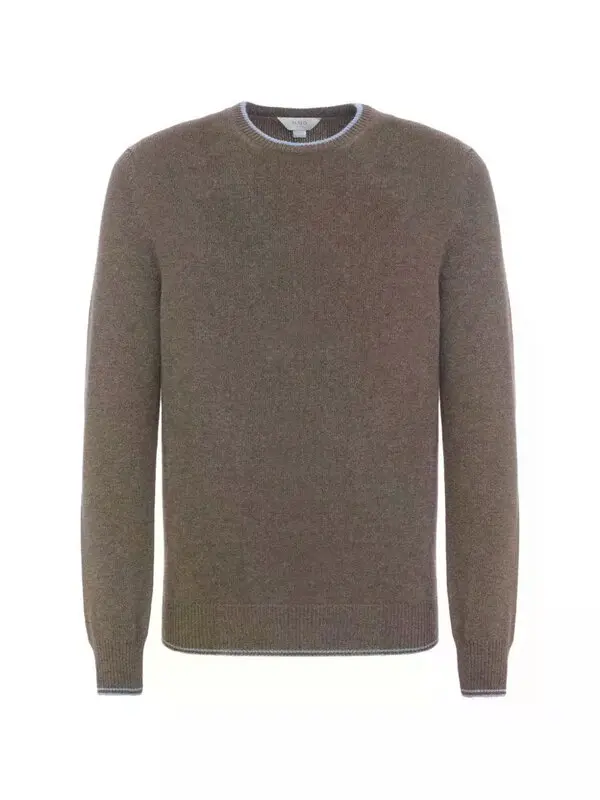 Malo Contrast-trim Crew-neck Sweater