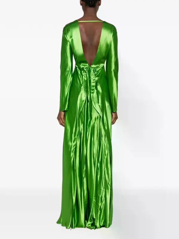 Erika Cavallini Open-back Draped Long Dress