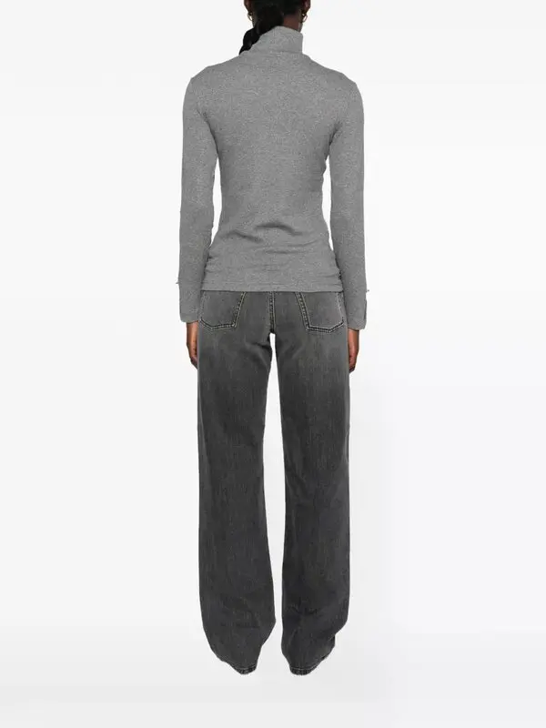 Fabiana Filippi Button-cuff Roll-neck T-shirt