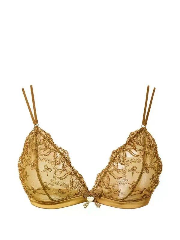 TWINSET Embroidered Tulle Bra