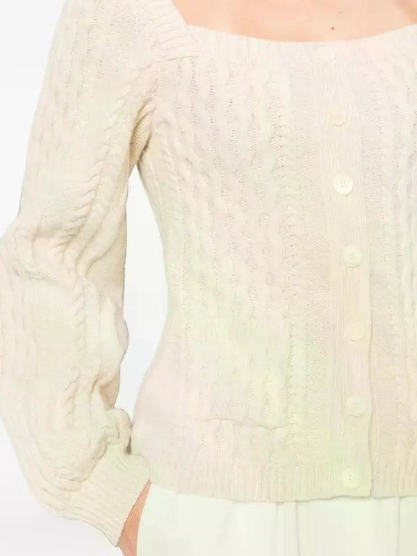 Erika Cavallini Cable-knit Square-neck Cardigan