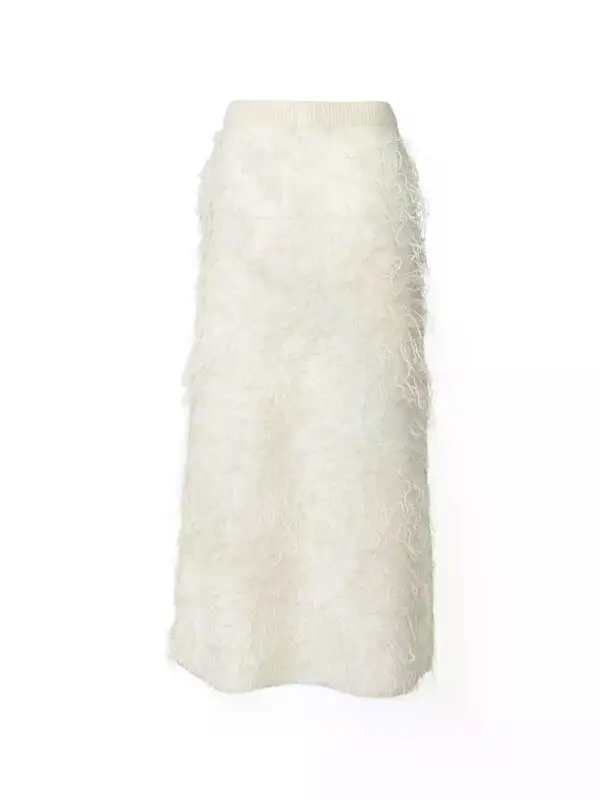 Fabiana Filippi Brushed-finish Gauze Midi Skirt - Neutrals