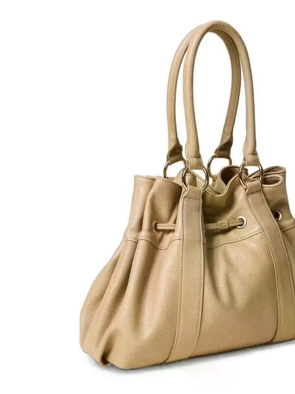 TWINSET Drawstring Grained Tote Bag