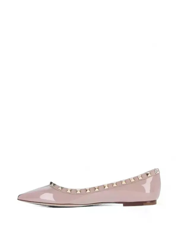 Valentino Garavani Patent Rockstud Ballet Flat - Pink