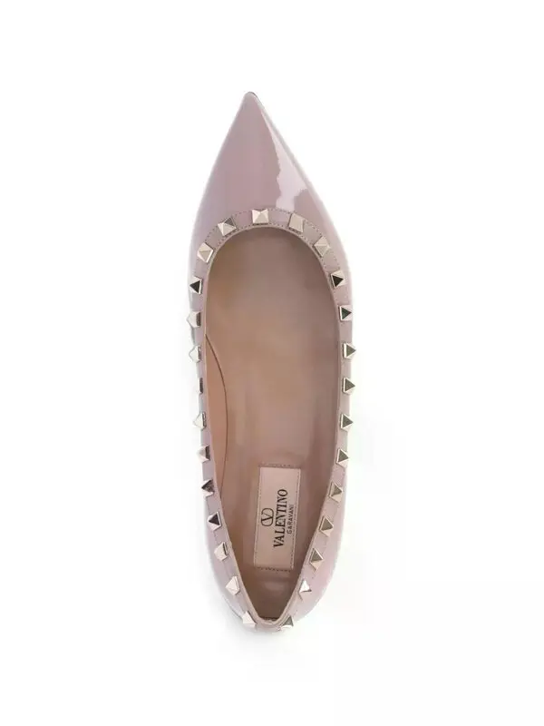 Valentino Garavani Patent Rockstud Ballet Flat - Pink