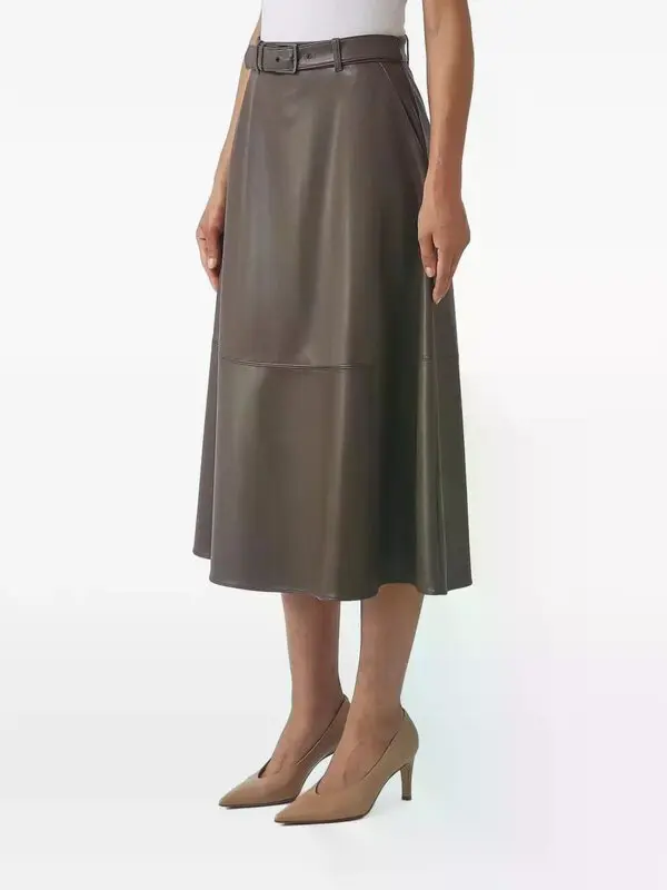 Max Mara Belted A-line Midi Skirt