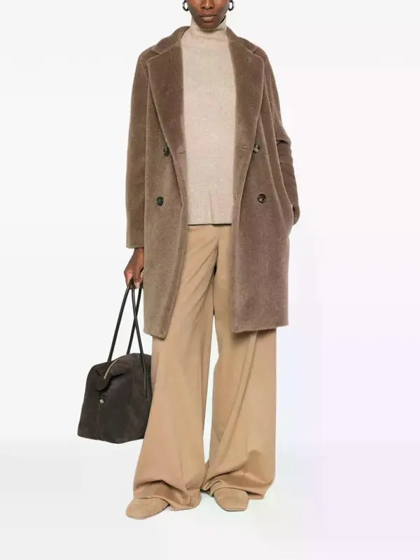 Max Mara Double-breasted Brushed Coat