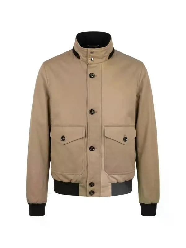 MOORER Koller Button-up Bomber Jacket - Neutrals