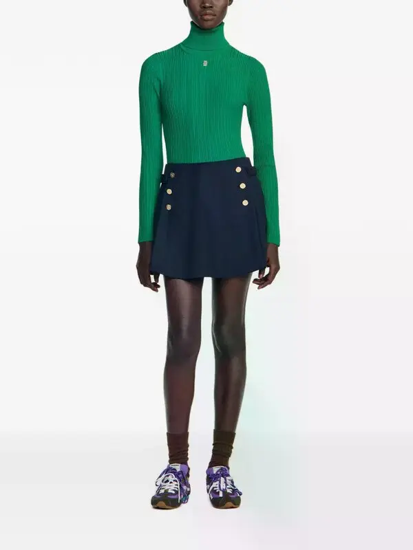 Sandro Wool Skort With Buttons