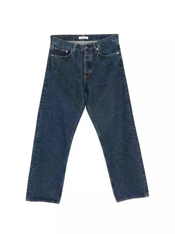 SUNFLOWER Loose Logo-patch Straight-leg Jeans