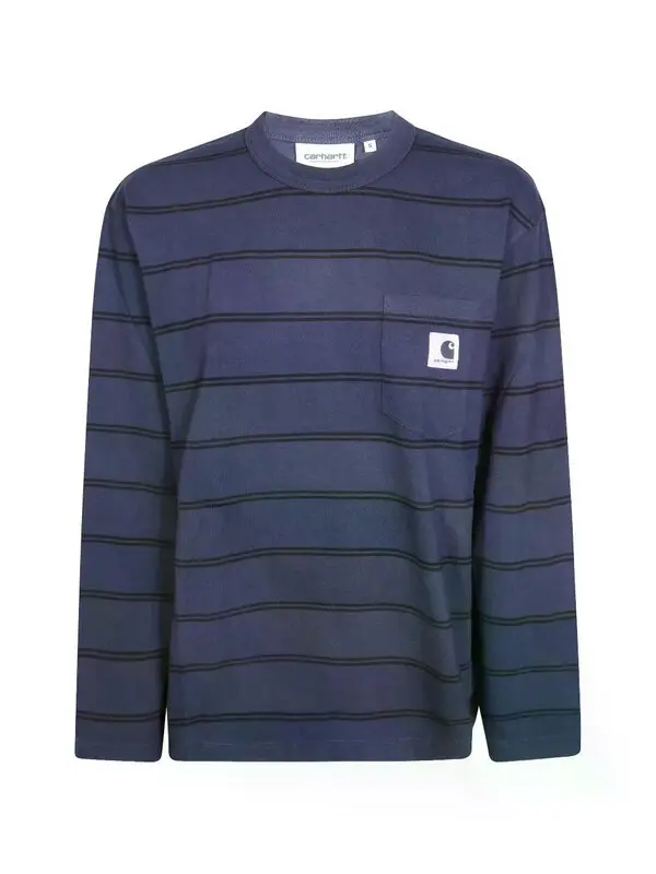 Carhartt Work In Progress Cardona Striped Pocket T-shirt - Blue