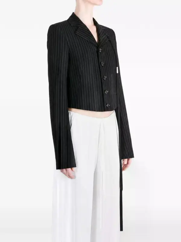 ANN DEMEULEMEESTER Manda Pinstripe-pattern Cropped Jacket