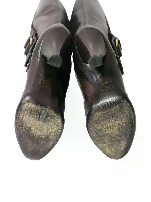 Celine Buckle-detail Leather Boots
